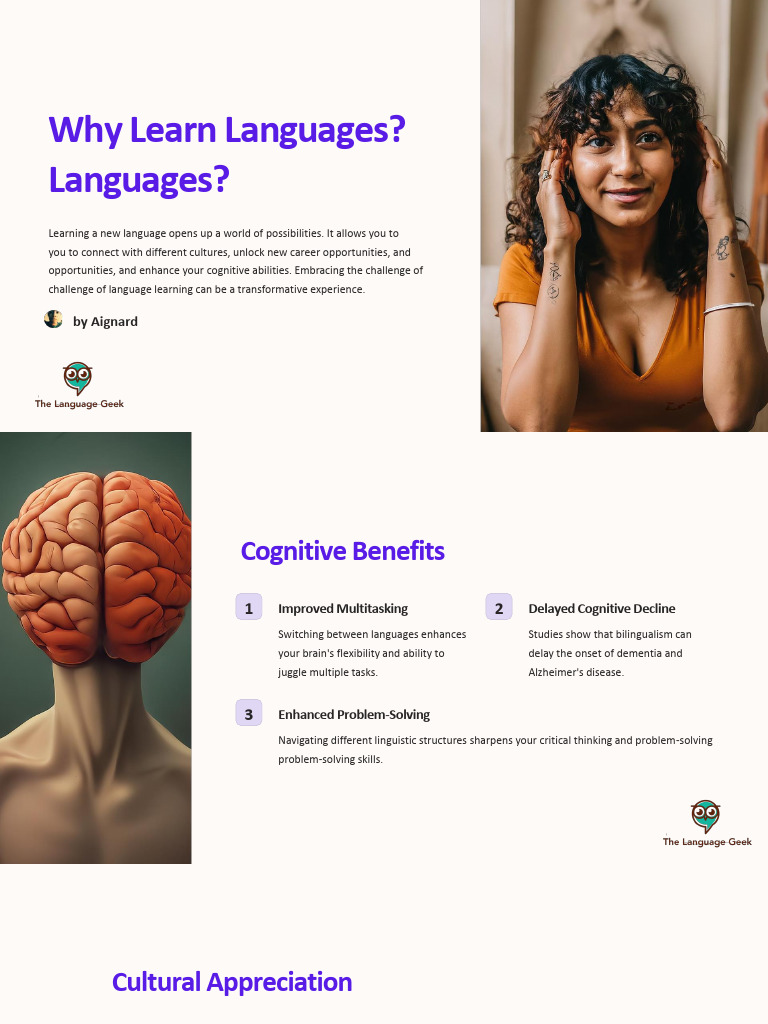 Why Learn Languages | PDF | Multilingualism | Learning