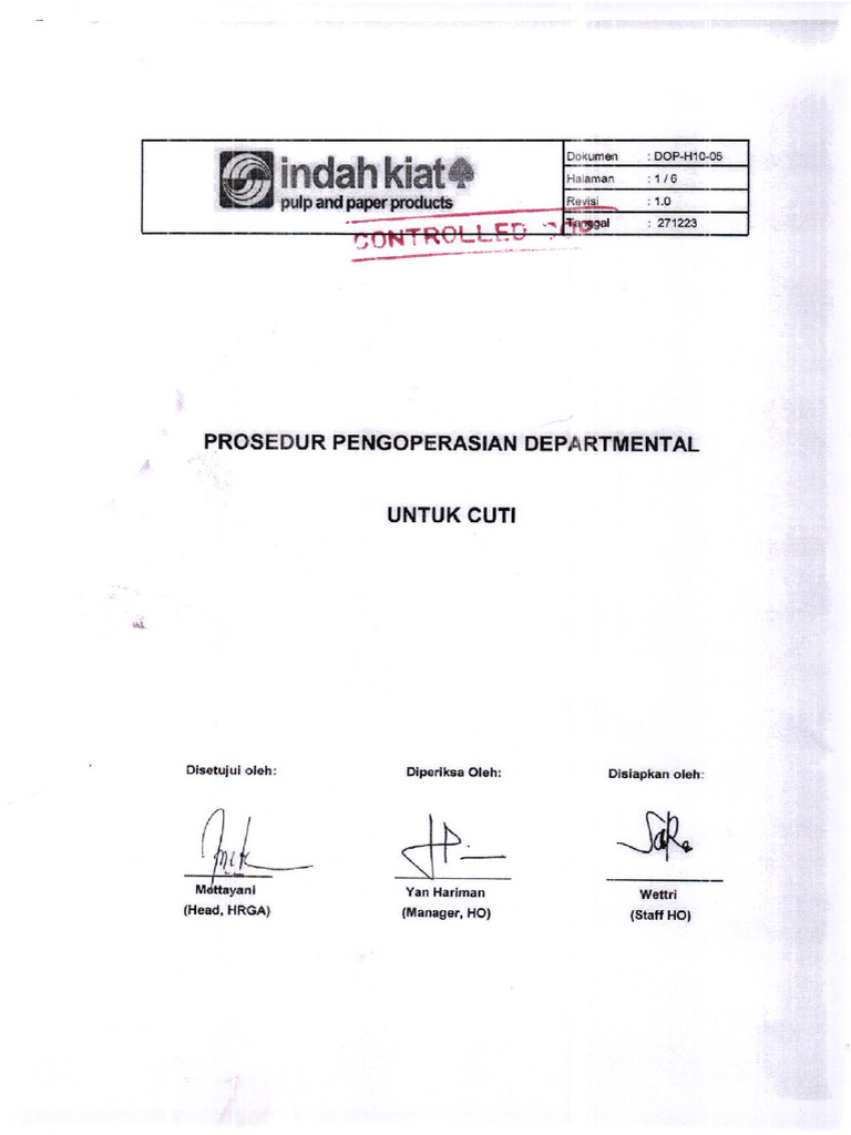 Sosialiasi DOP CUTI | PDF