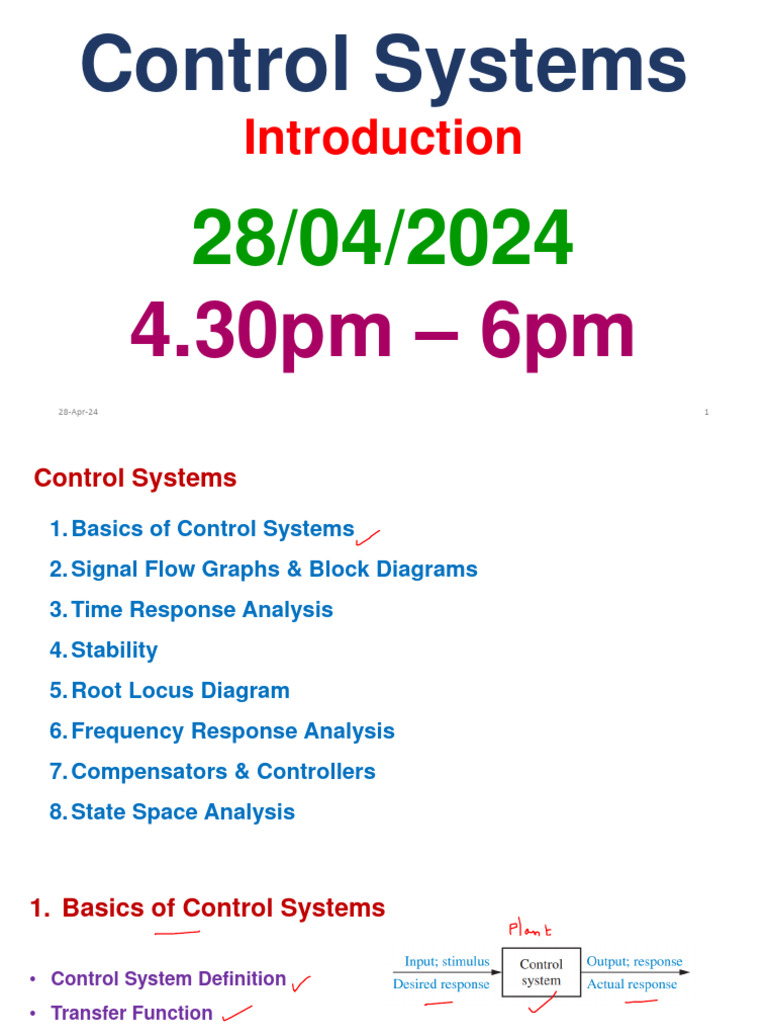 Control Systems GATE 2025 Introduction | PDF | Control Theory | Damping