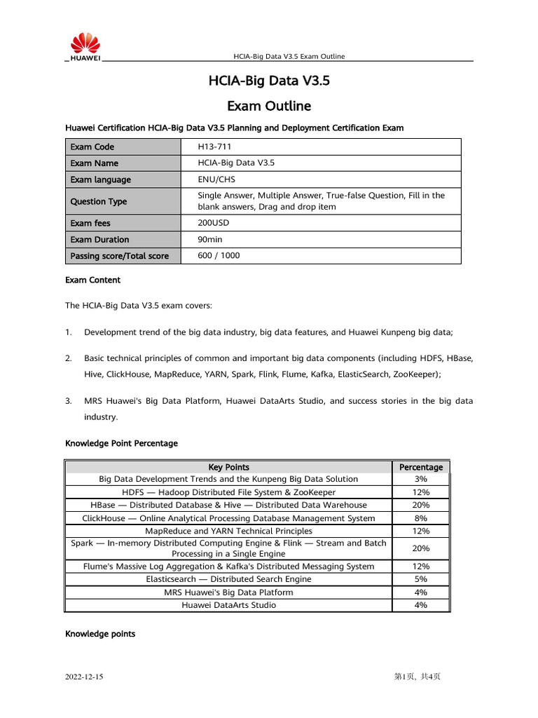 HCIA-Big Data | Download Free PDF | Apache Hadoop | Apache Spark