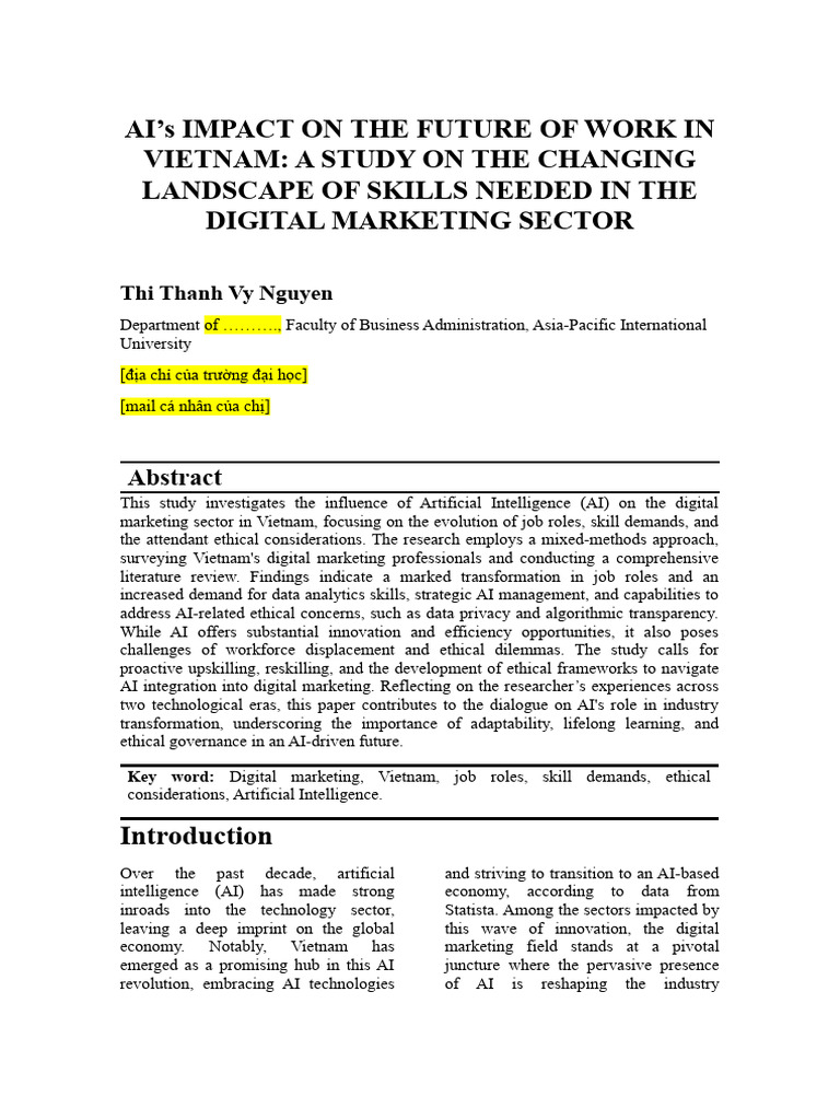 Article For FBMS Journal - Formated | PDF | Artificial Intelligence ...