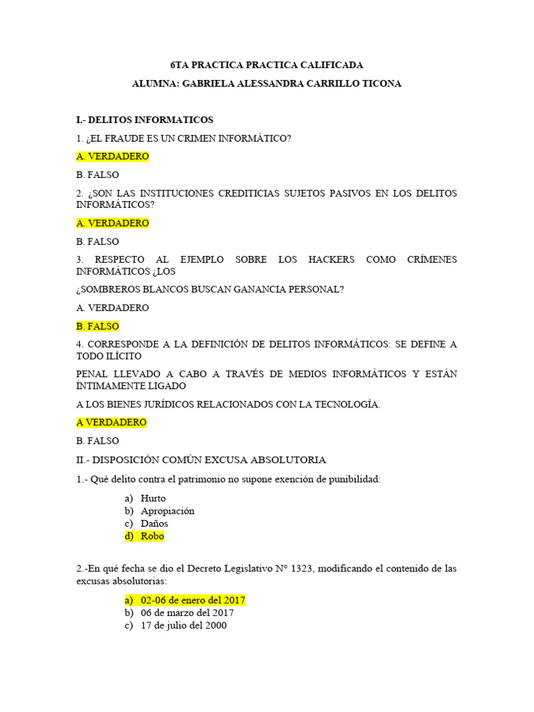 6ta Practica Calificada GCT | PDF