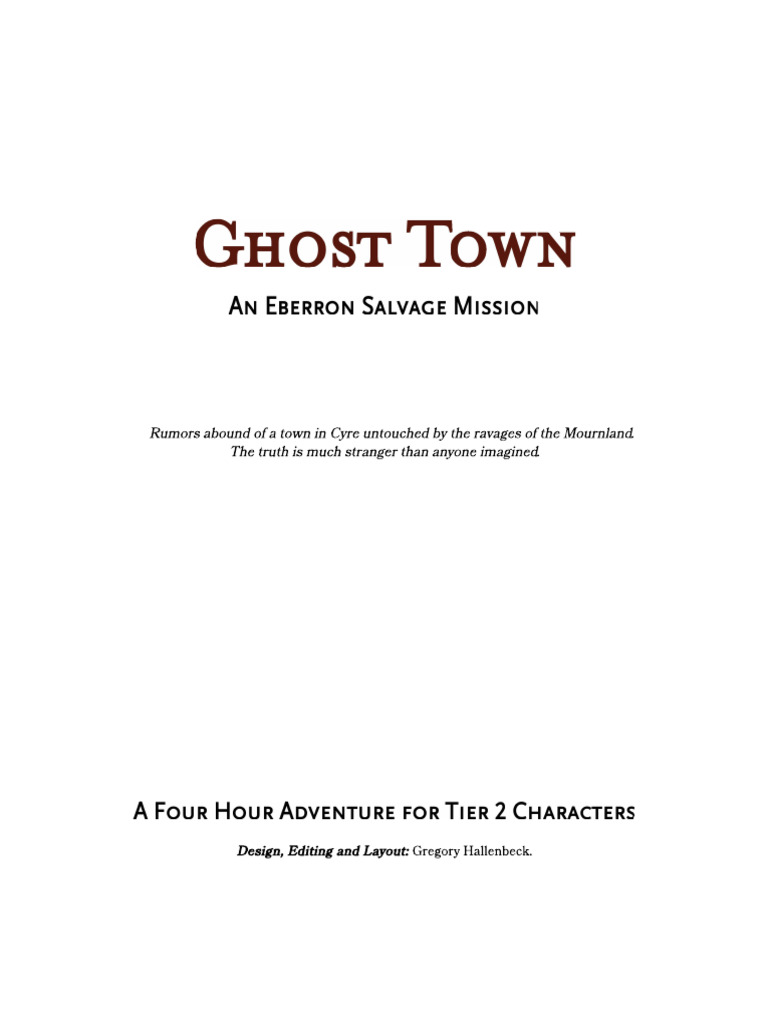 627069-Ghost Town - Printer Friendly | PDF