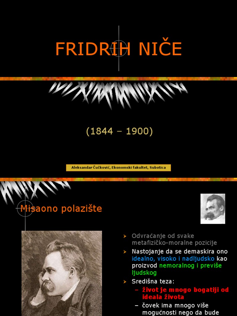 Aleksandar Cuckovic - Fridrih Nice I Seren Kjerkegor | PDF