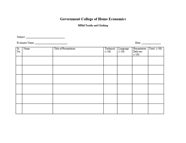 Thesis Presentation Evaluation Form | PDF | Business | Computers