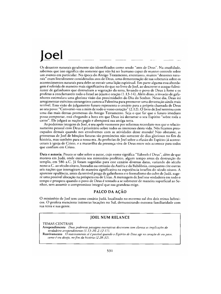 Joel | PDF | Deus | Espírito Santo (religião)