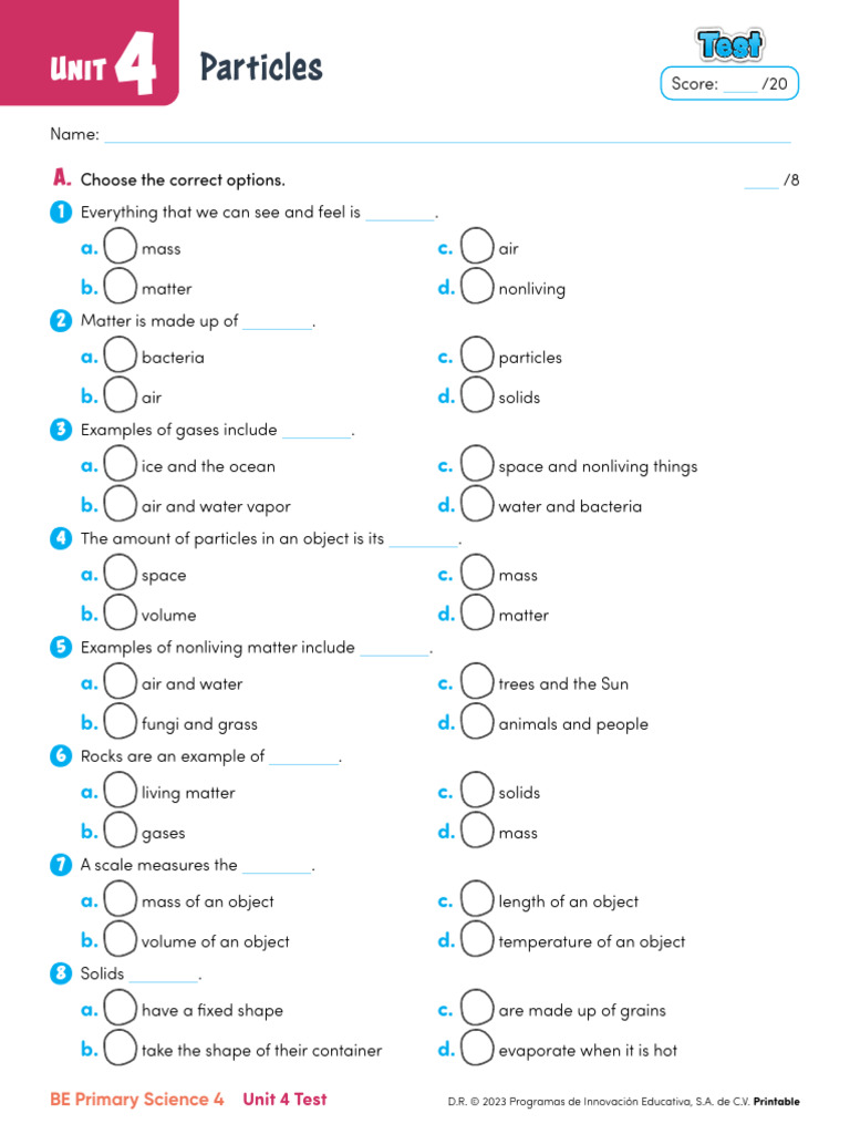 Unit 4 science | PDF | Matter | Gases
