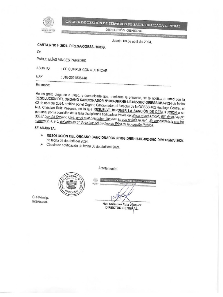 Carta N°17-2024-Diresa | PDF