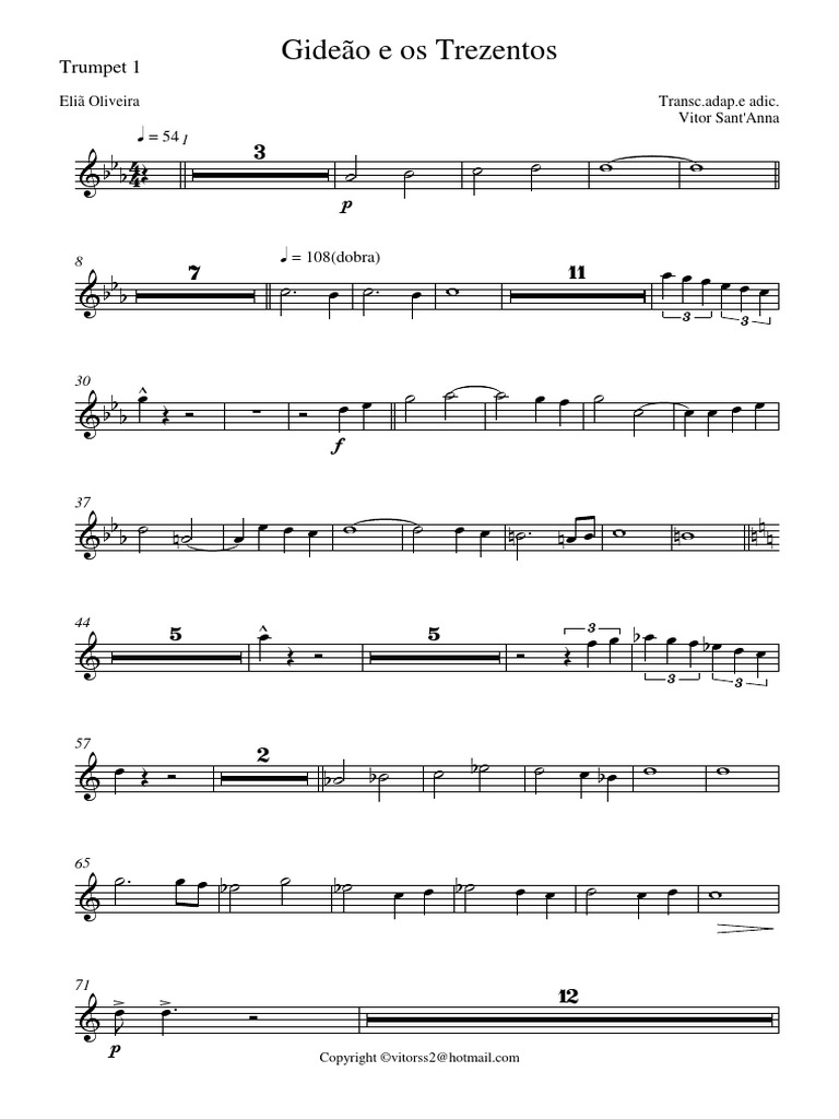 Gideão e Os Trezentos Trumpet 1 | PDF