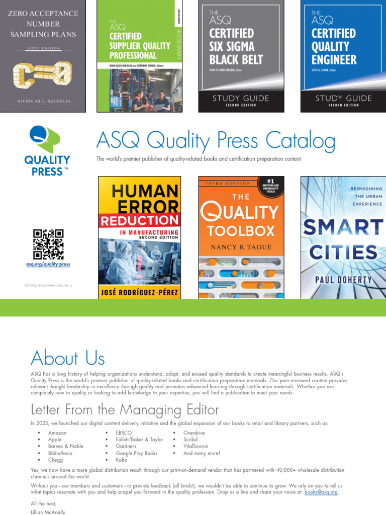 ASQ Quality Press Winter 2024 | PDF | Six Sigma | Innovation