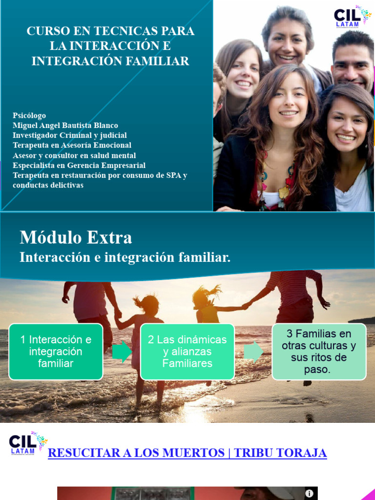 CURSO EN TEC INTERACCIÓN E INTEGRACIÓN FAMILIAR Módulo Extra | PDF | Familia | Psicoanálisis