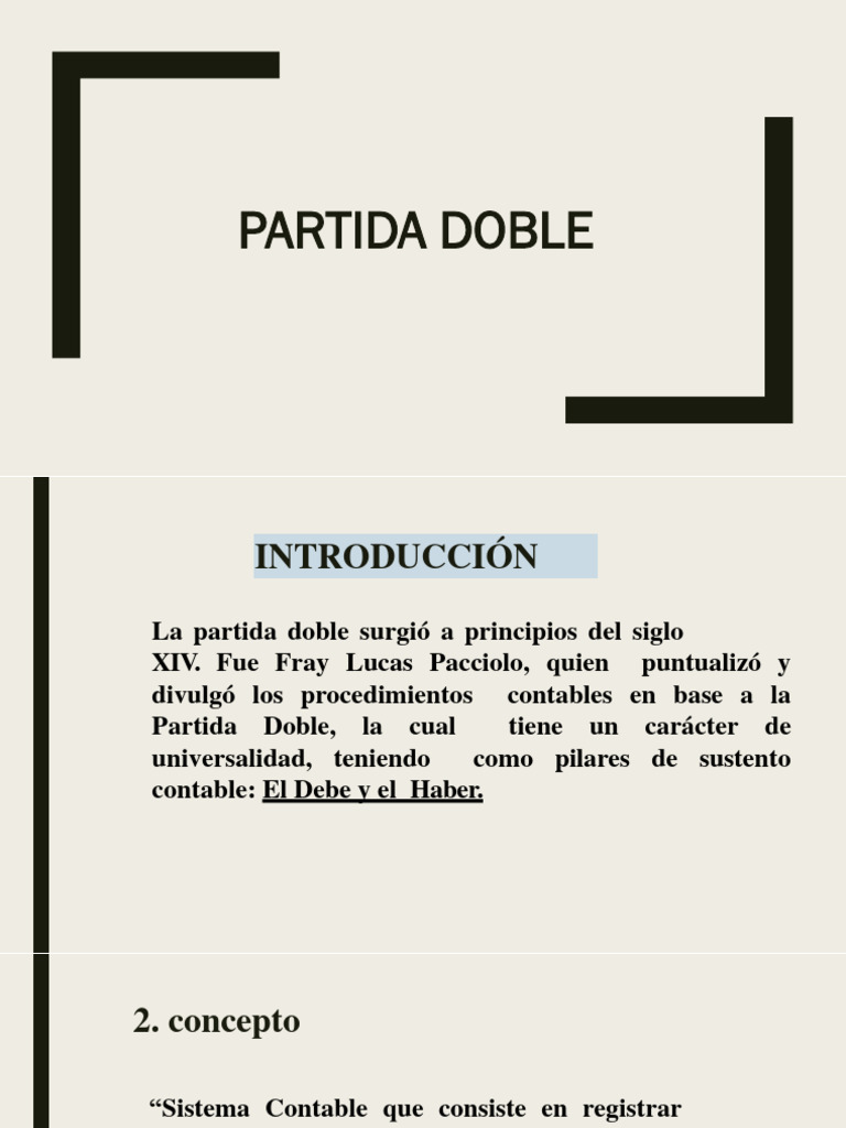 La Partida Doble | PDF | Contabilidad | Dinero