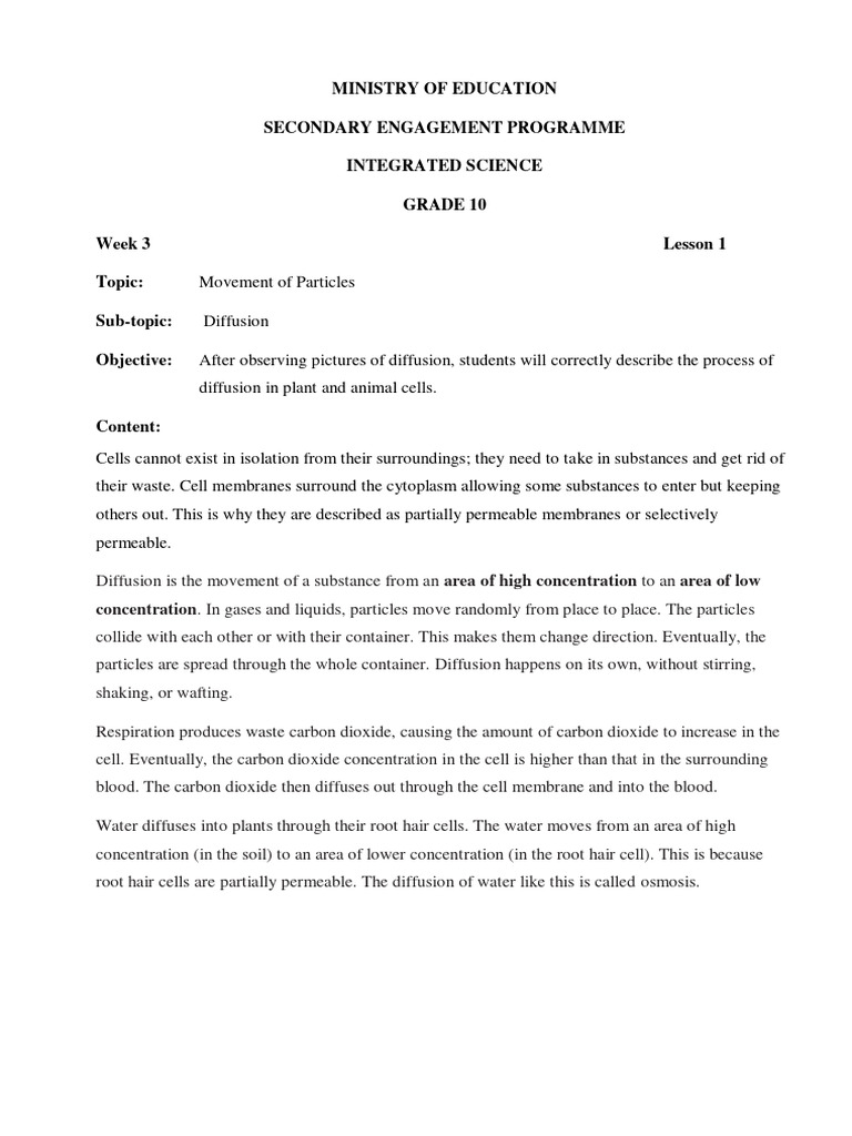 Grade 10 Integrated Science Week 3 Lesson 1 | PDF