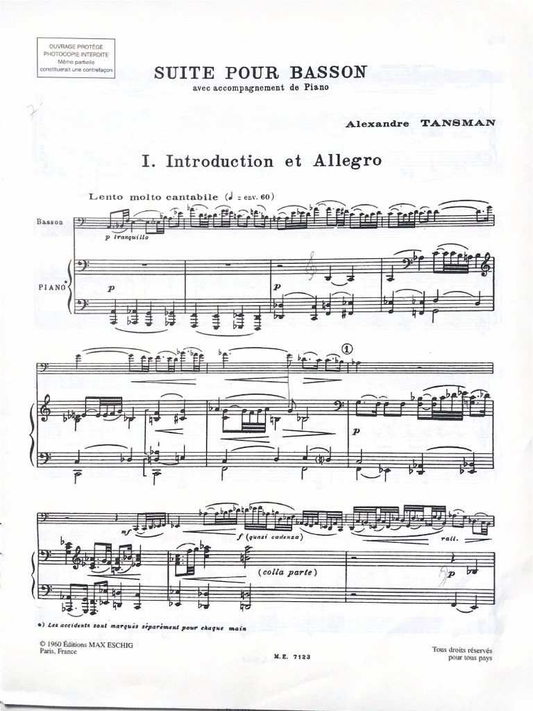 Tansman Suite Score | PDF