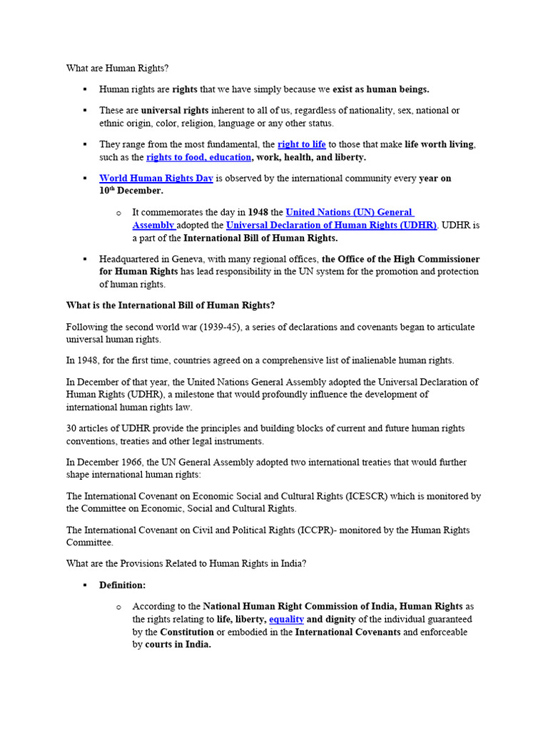 LLM Notes 3RD Sem | PDF | Human Rights | Rights