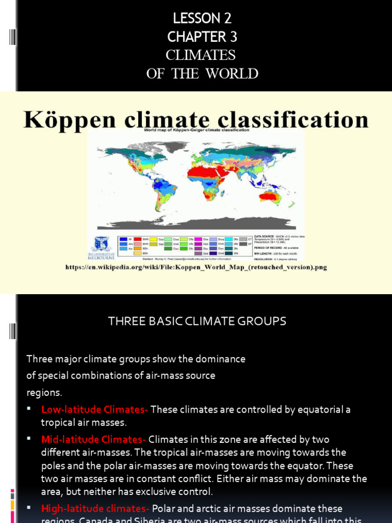 World Climate Groups Overview | PDF | Precipitation | Tropics