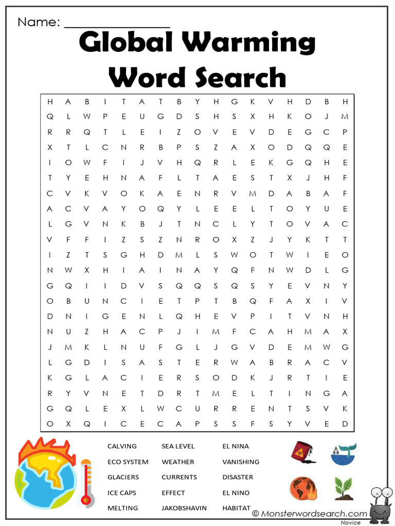 Global Warming Word Search | PDF