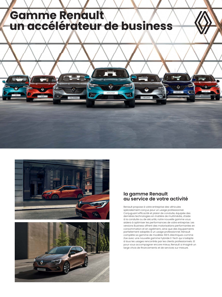 Brochure Gamme Business Renault | PDF | Véhicule électrique hybride ...