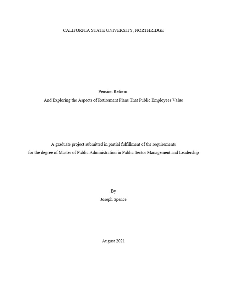 Spence Joseph Thesis 2021 | PDF | Cost Of Living | Pension