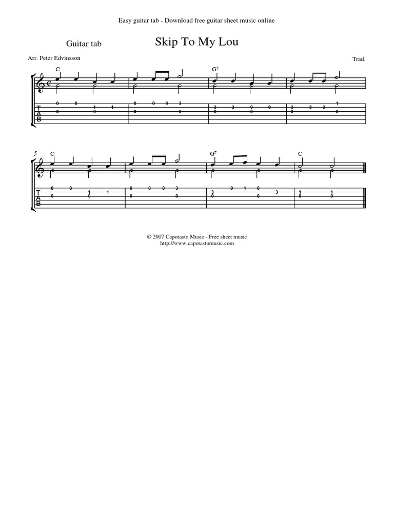 Skip To My Lou Solo Pdf