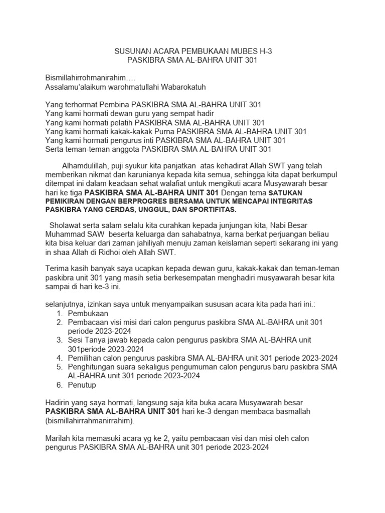 susunan-acara-mubes-paskibra-h-3-pdf-olahraga-rekreasi