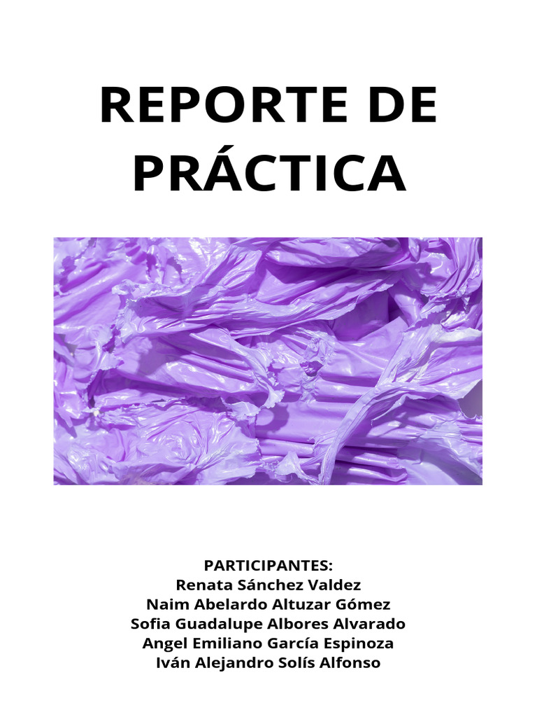 Reporte de Práctica | Descargar gratis PDF | El plastico | Materiales