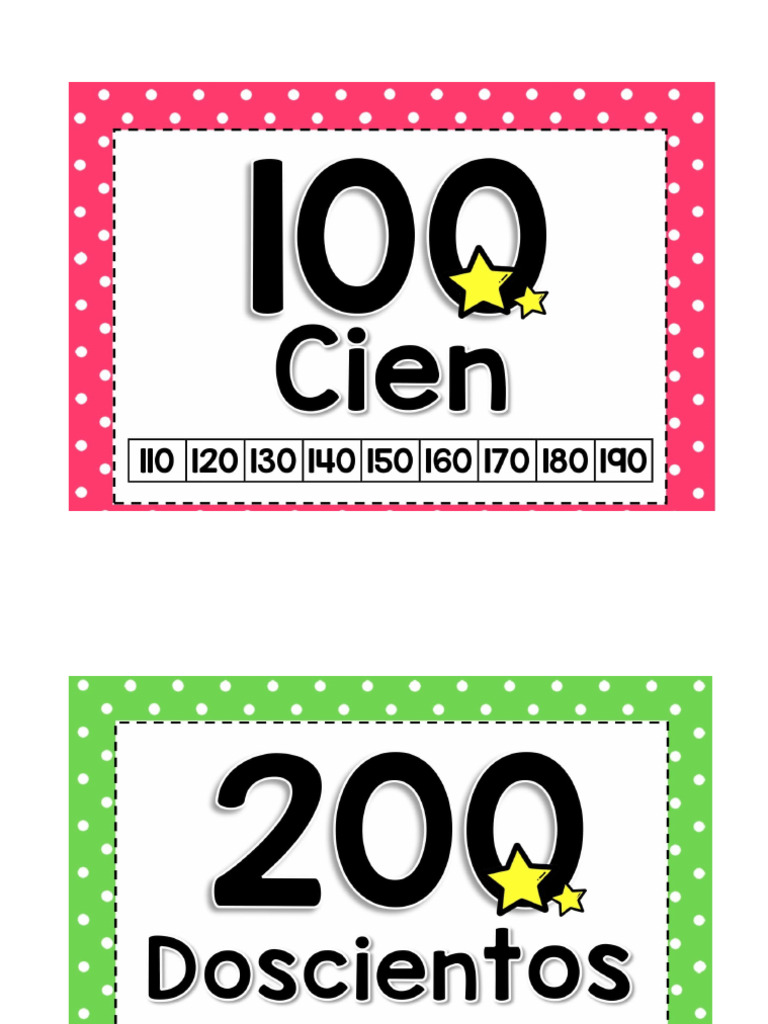 Numeros Hasta El 1000 | PDF