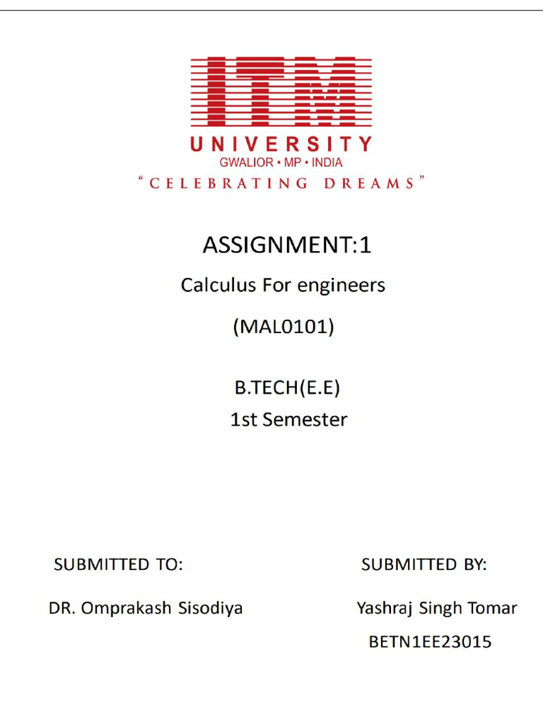 Math Assignment 2 Solution | PDF