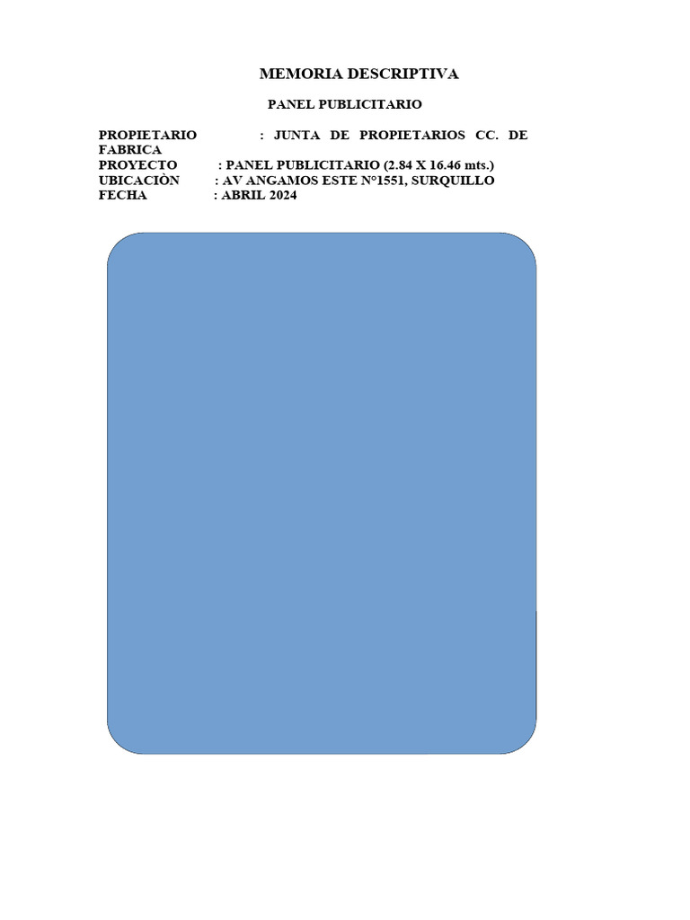 Memoria Descriptiva TOTEM | PDF | Acero | Hormigón