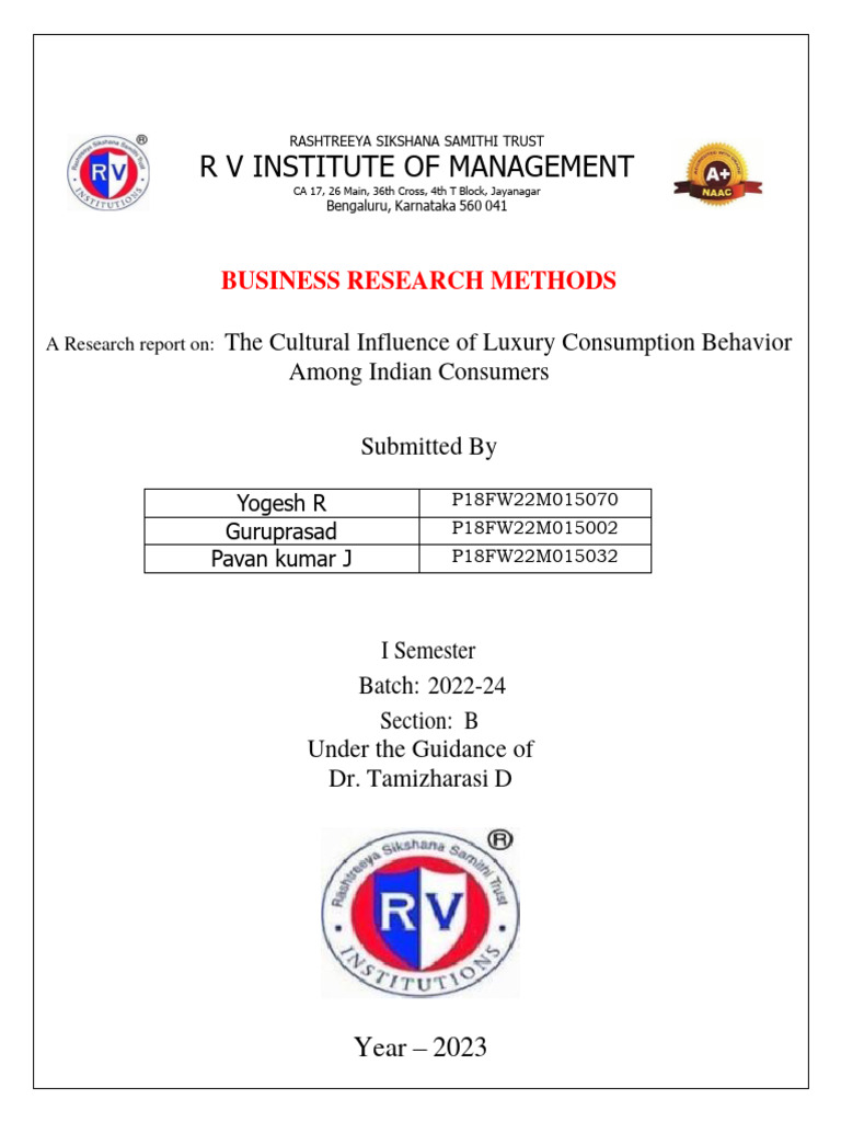 brm final capstone | PDF | Consumer Behaviour | Behavior