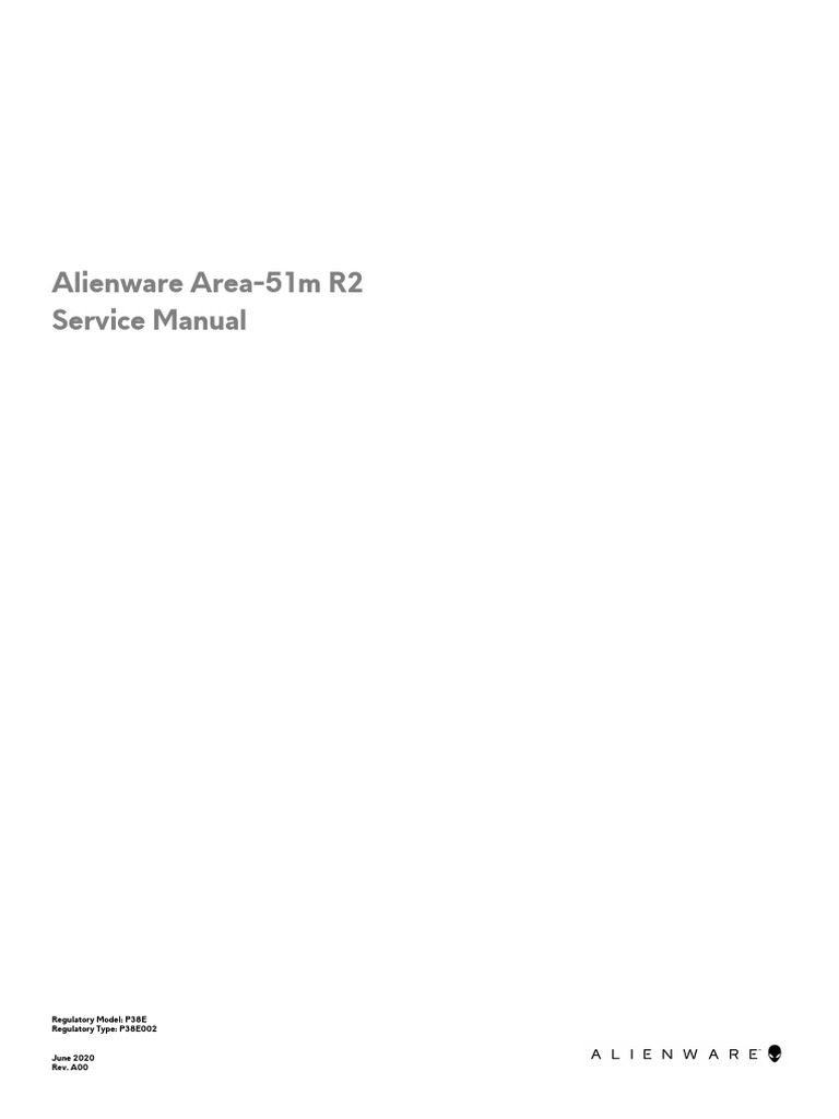 Notebook Alienware Area 51m R2 User Manual Eng | PDF | Electrostatic ...