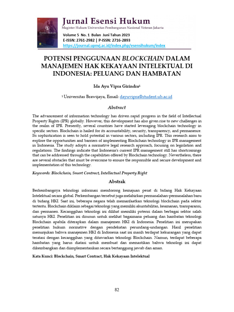 Penggunaan Blockain Dalam HKI | PDF
