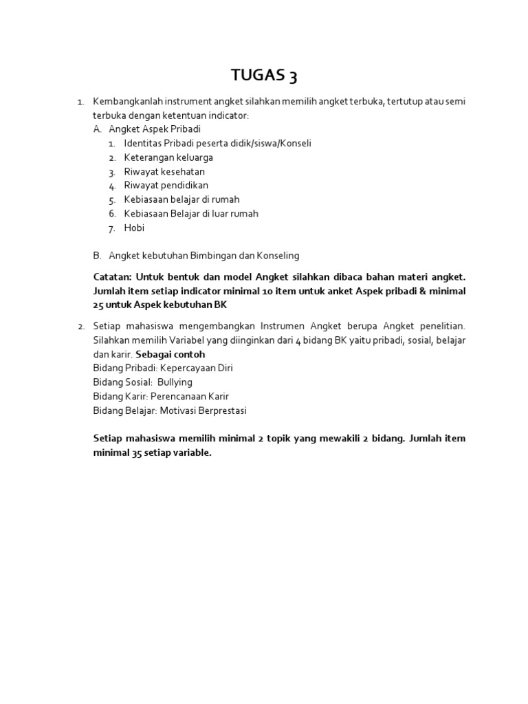 Tugas 3 Angket DCM | PDF