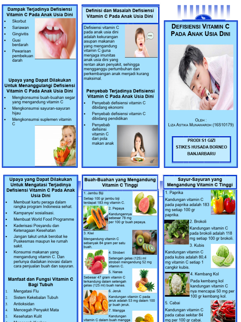 Leaflet Gizi Mengatasi Kekurangan Vitamin C | PDF