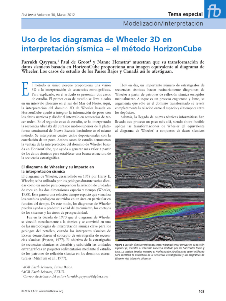 Diagramas de Wheeler en Sísmica 3D | PDF | Geología | Escala de tiempo ...
