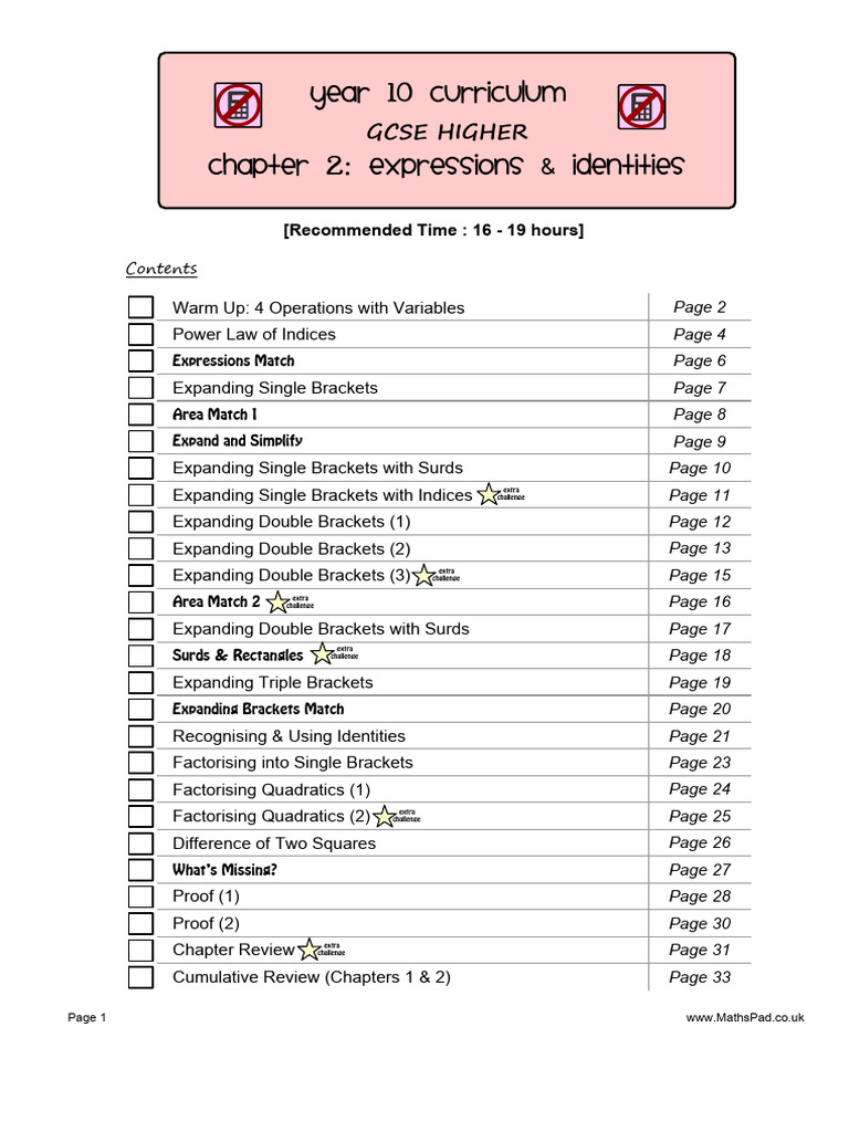 Year 10 - Unit 2 | PDF | Multiplication | Abstract Algebra