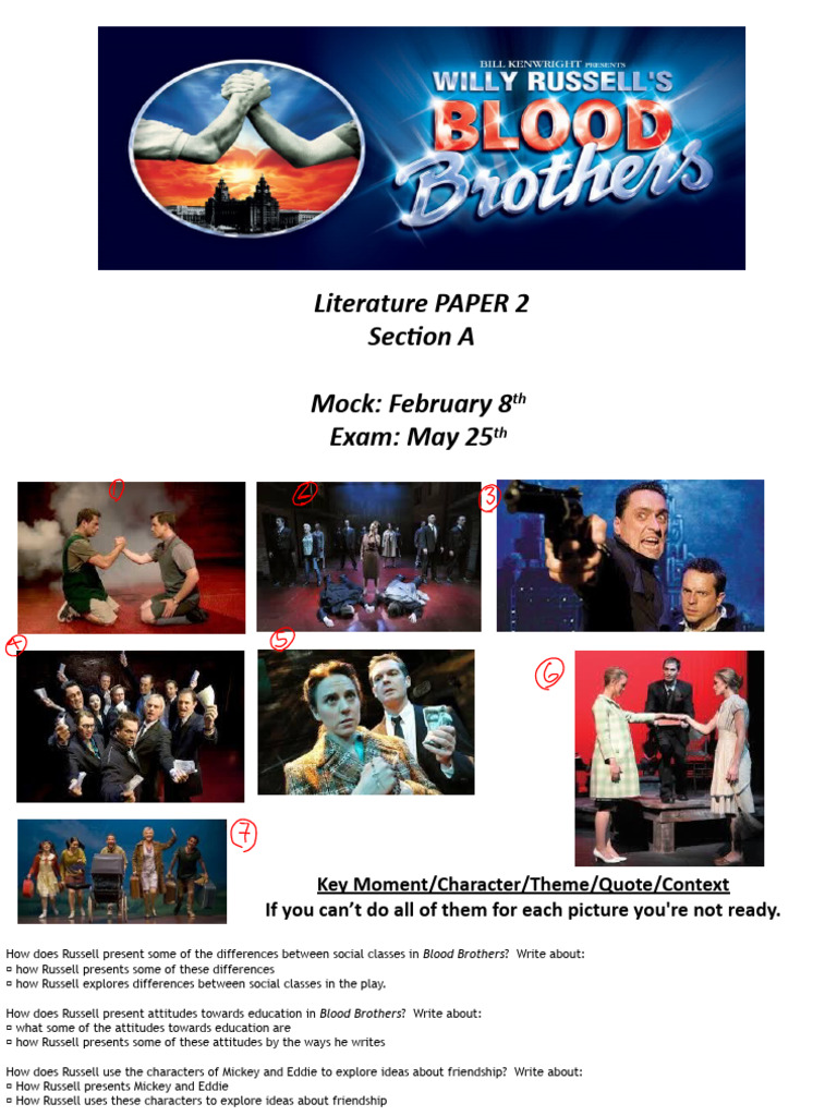 Blood Brothers Revision Guide | PDF