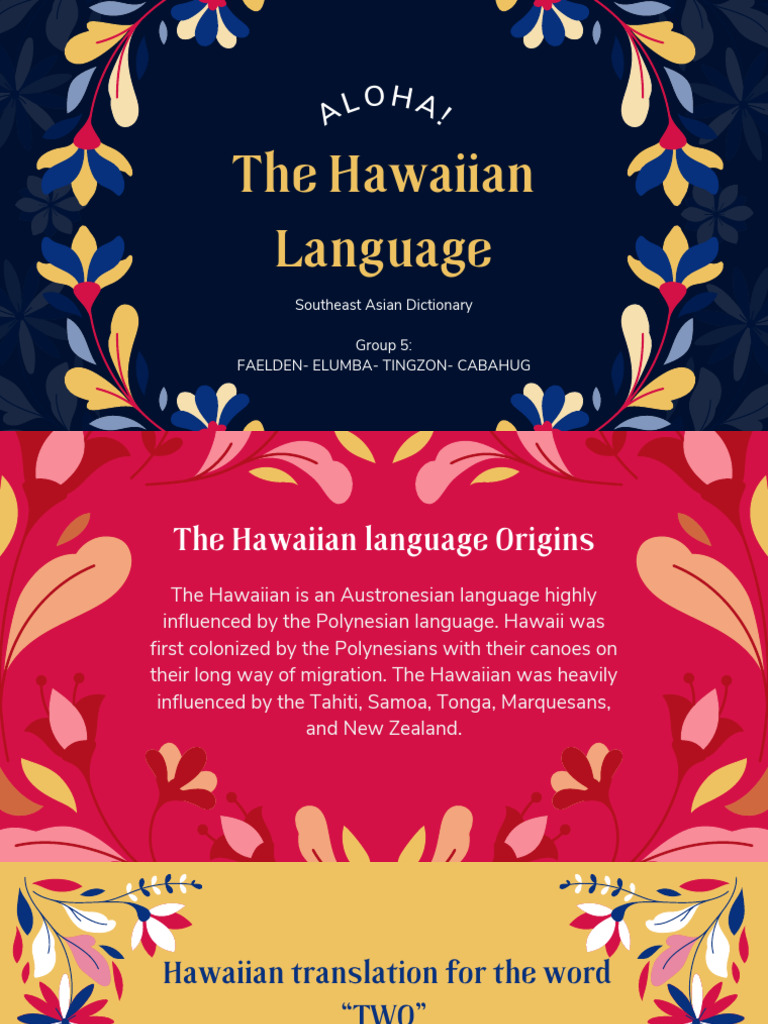 Hawaiian Language Vocabulary Guide | PDF | Languages | Foreign Language ...