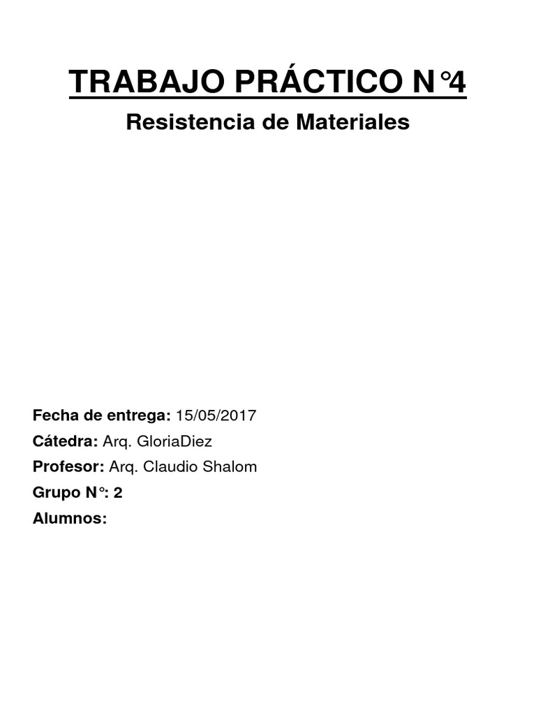 Tp4 Ite Diez 2017 | PDF | Deformación (ingeniería) | Eje