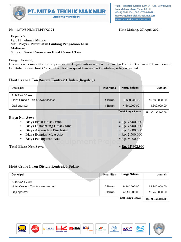 SPH Hoist Crane 1 Ton | PDF