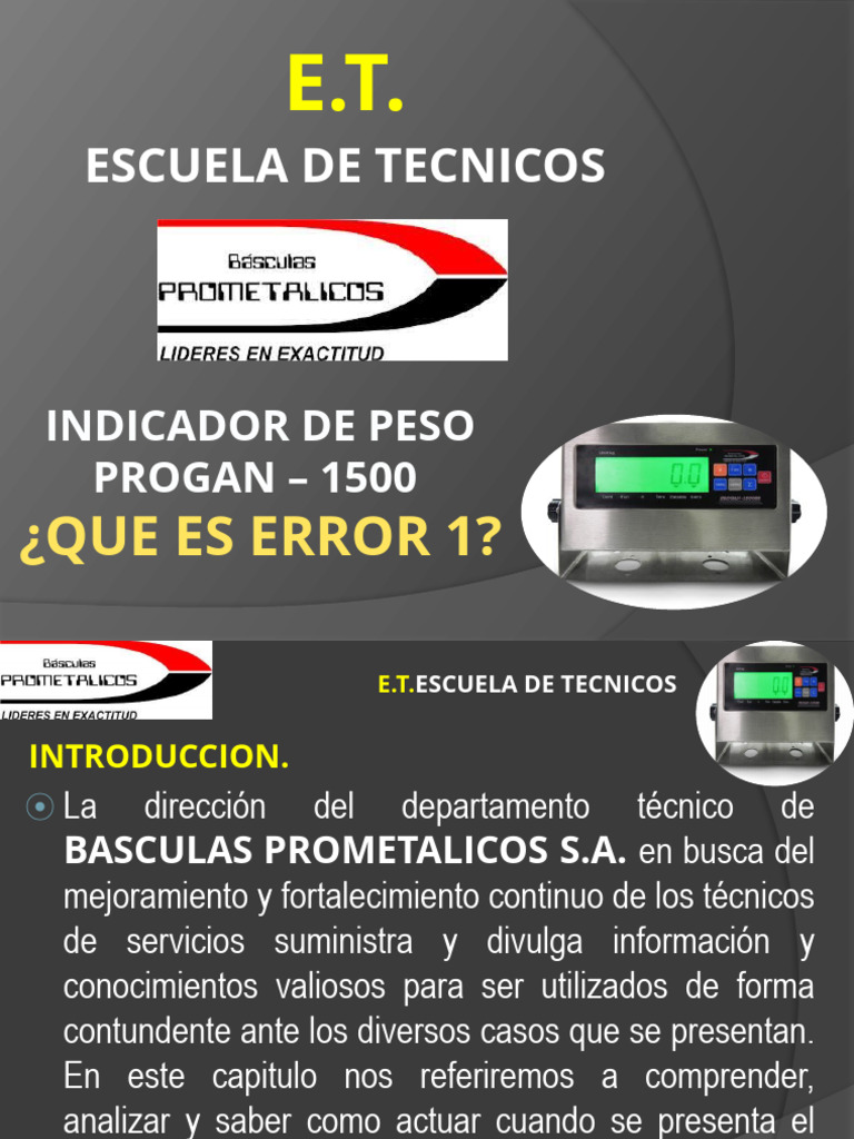 Guía Técnica: Error 1 en PROGAN-1500 | PDF