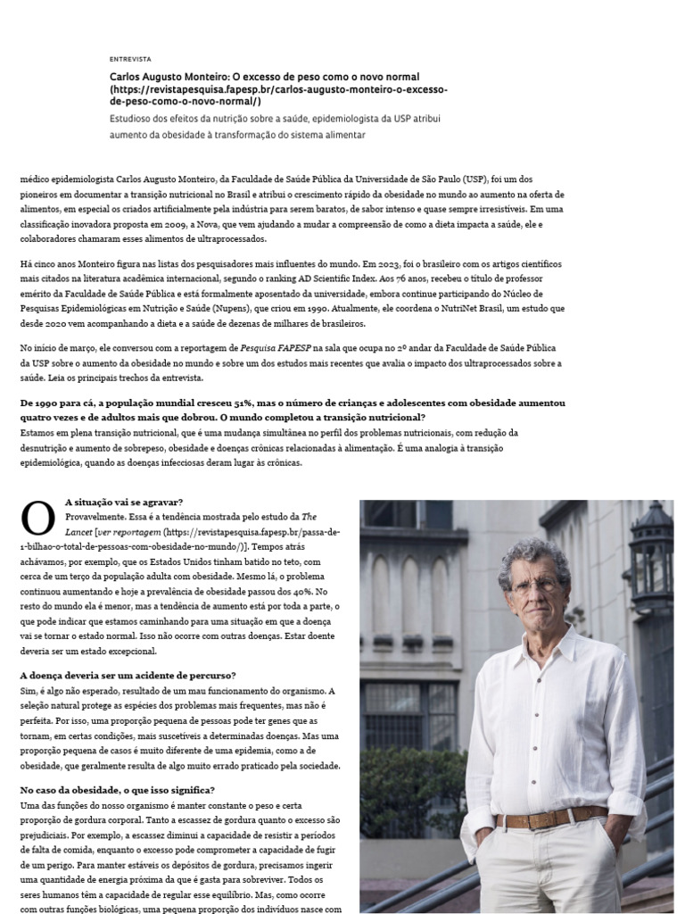 Obesidade e Ultraprocessados: Desafios Globais | PDF | Obesidade | Alimentos