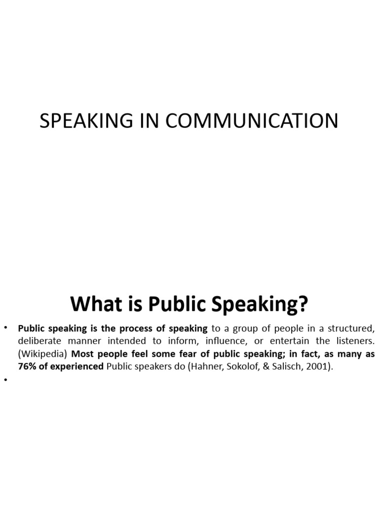 Mastering Public Speaking Skills | PDF | Public Speaking | Human ...