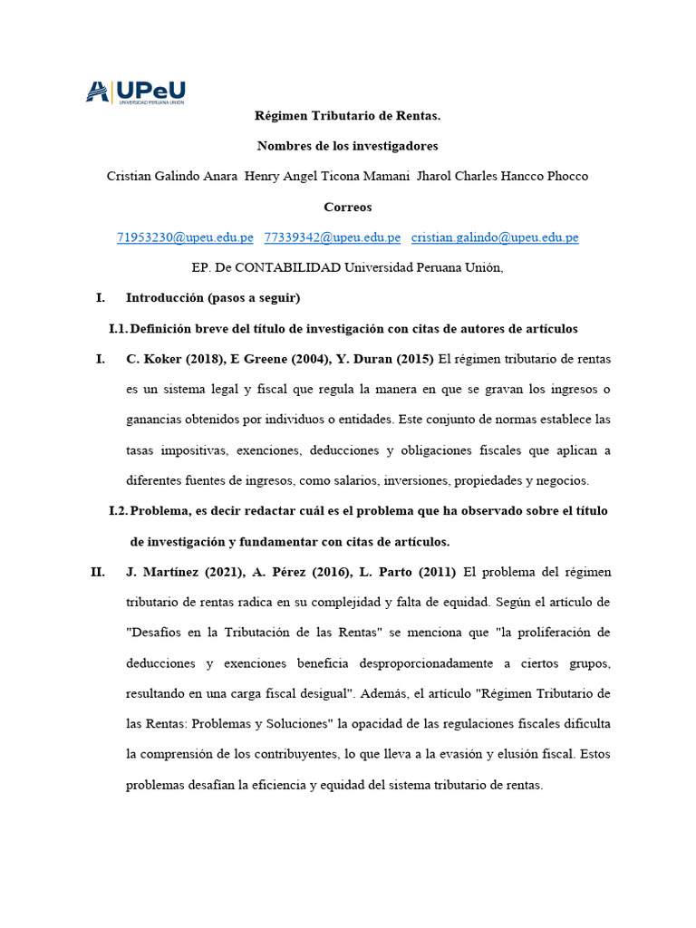 Poster de Regimen Tributario de Rentas | PDF | Impuestos | Economias
