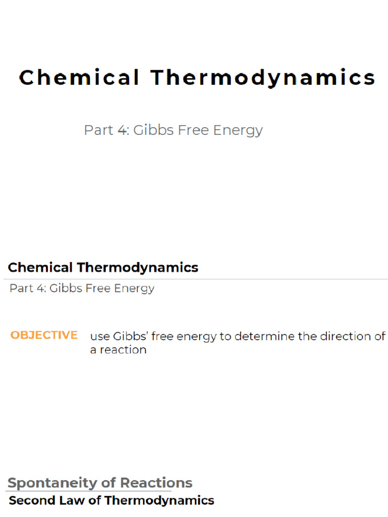 3 Gibbs Free Energy | PDF