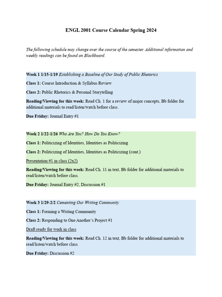 engl 2001 calendar | PDF | Human Communication