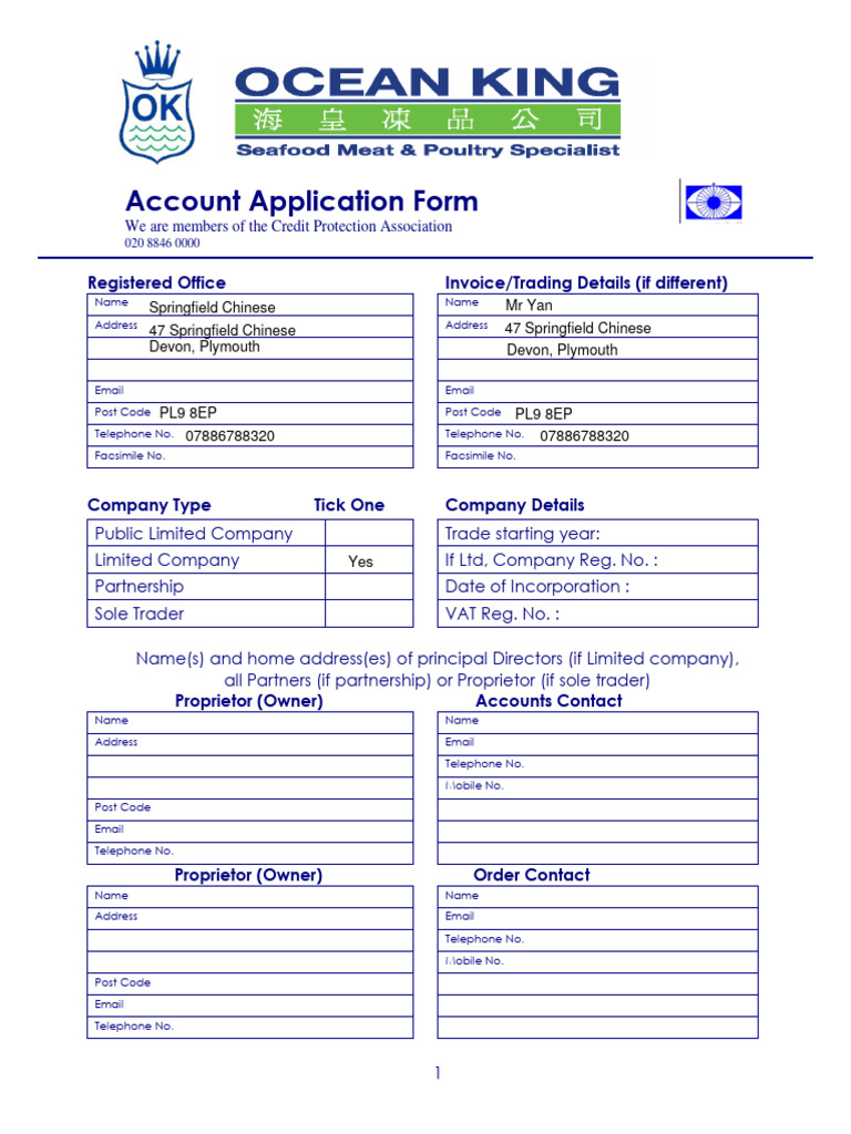 Application Form Ply | PDF | Sole Proprietorship | Business