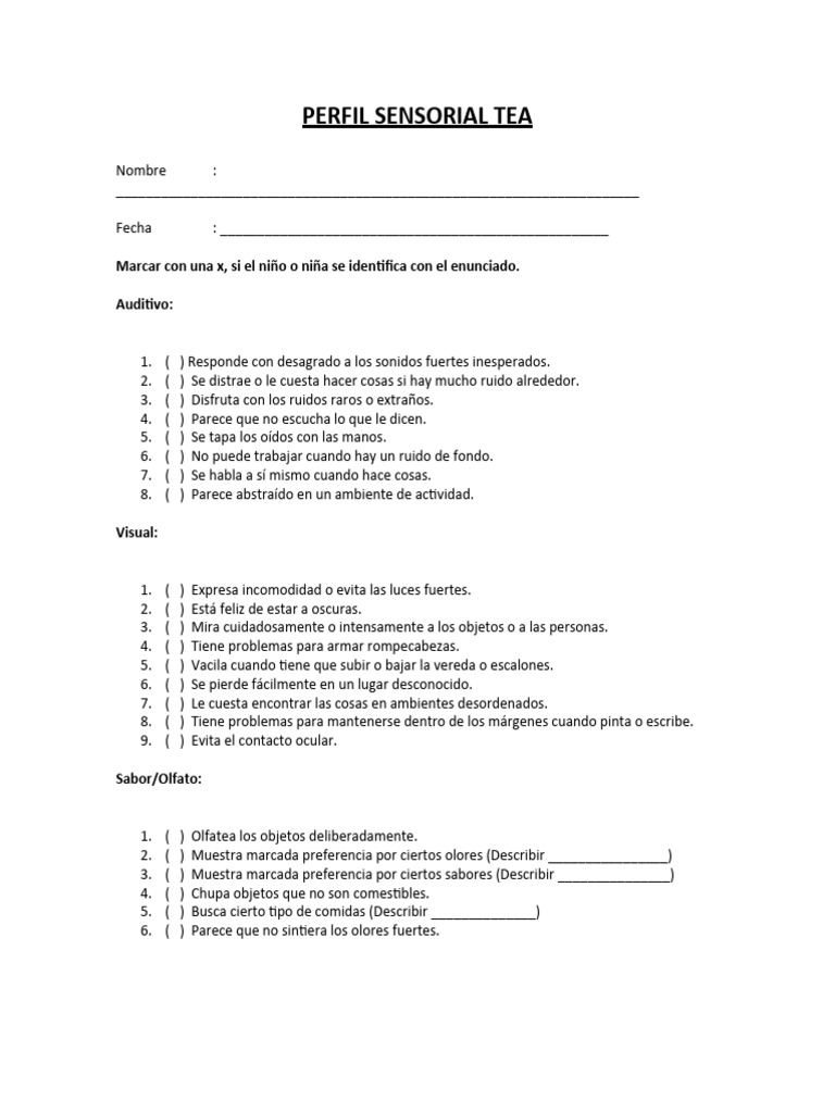 PERFIL SENSORIAL TEA | PDF