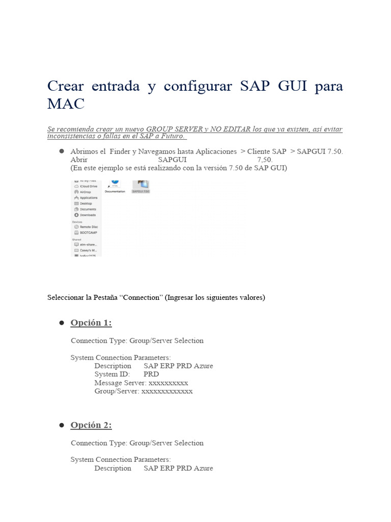Manual SAP GUI en MAC | PDF | Ingeniería de software | Tecnologías de ...