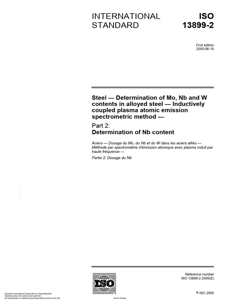 BS Iso 13899-2-2005 | PDF | Detection Limit | International ...